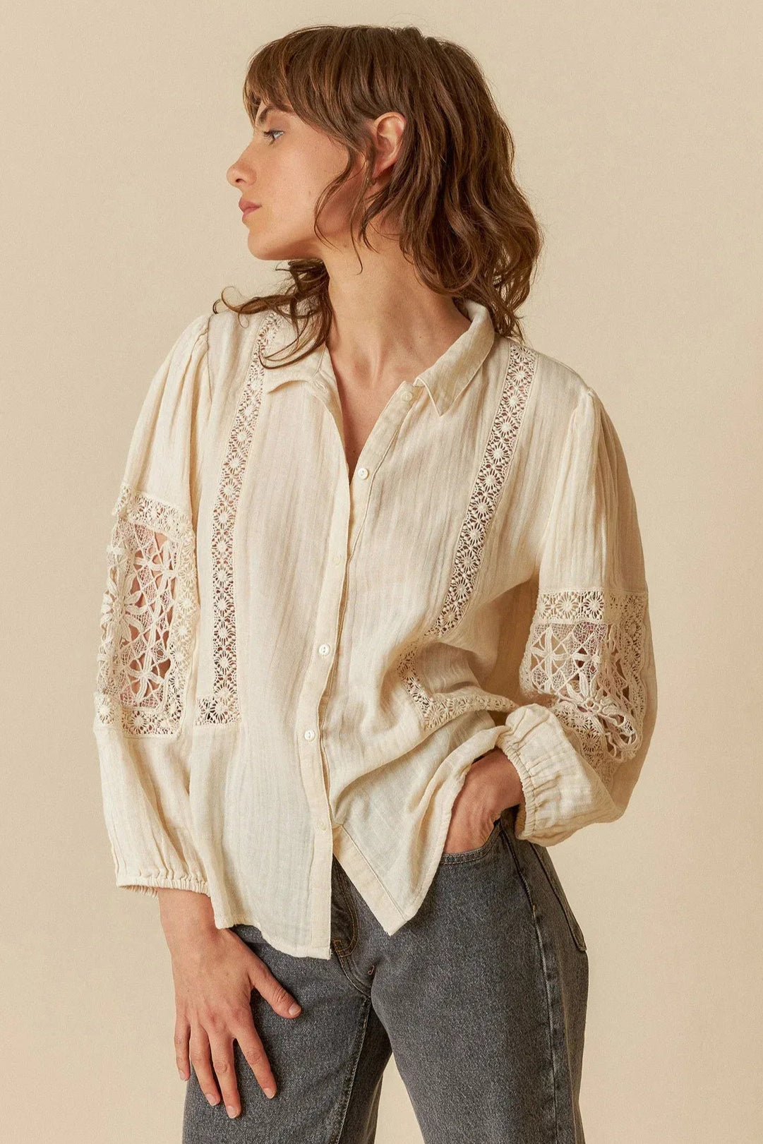 Indi&Cold | Skjorte | Camisa, crudo – Cassandra